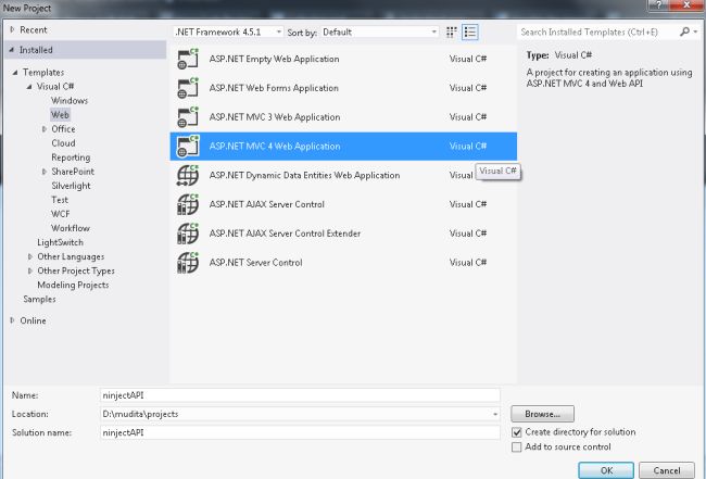 Dependency Injection By Using Ninject In Web Api